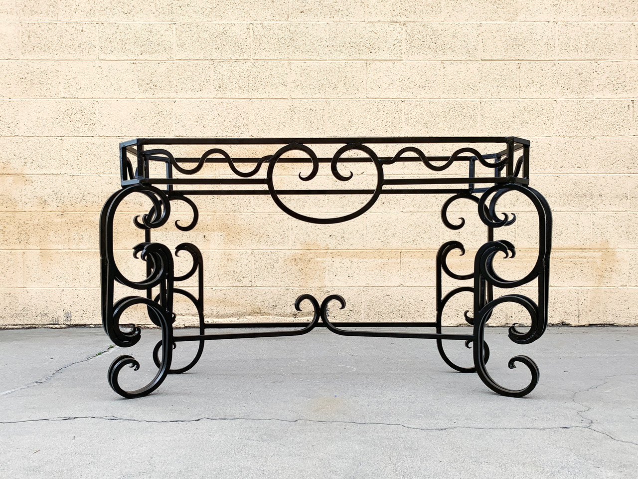 SOLD - Vintage Custom Steel Console Base, Spanish Colonial Style ...