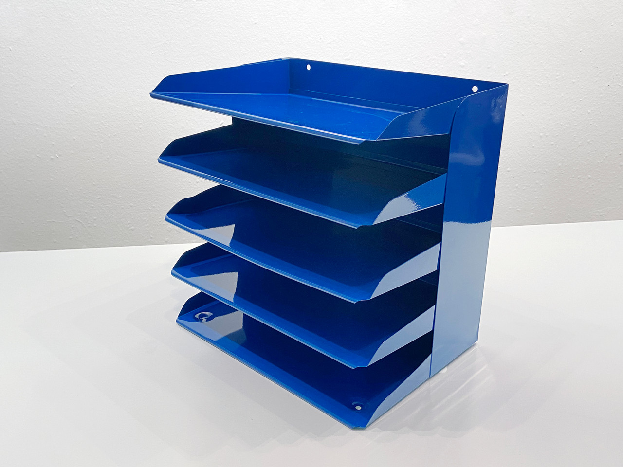 SOLD - Retro Office File Organizer, Refinished in Royal Blue - Rehab ...