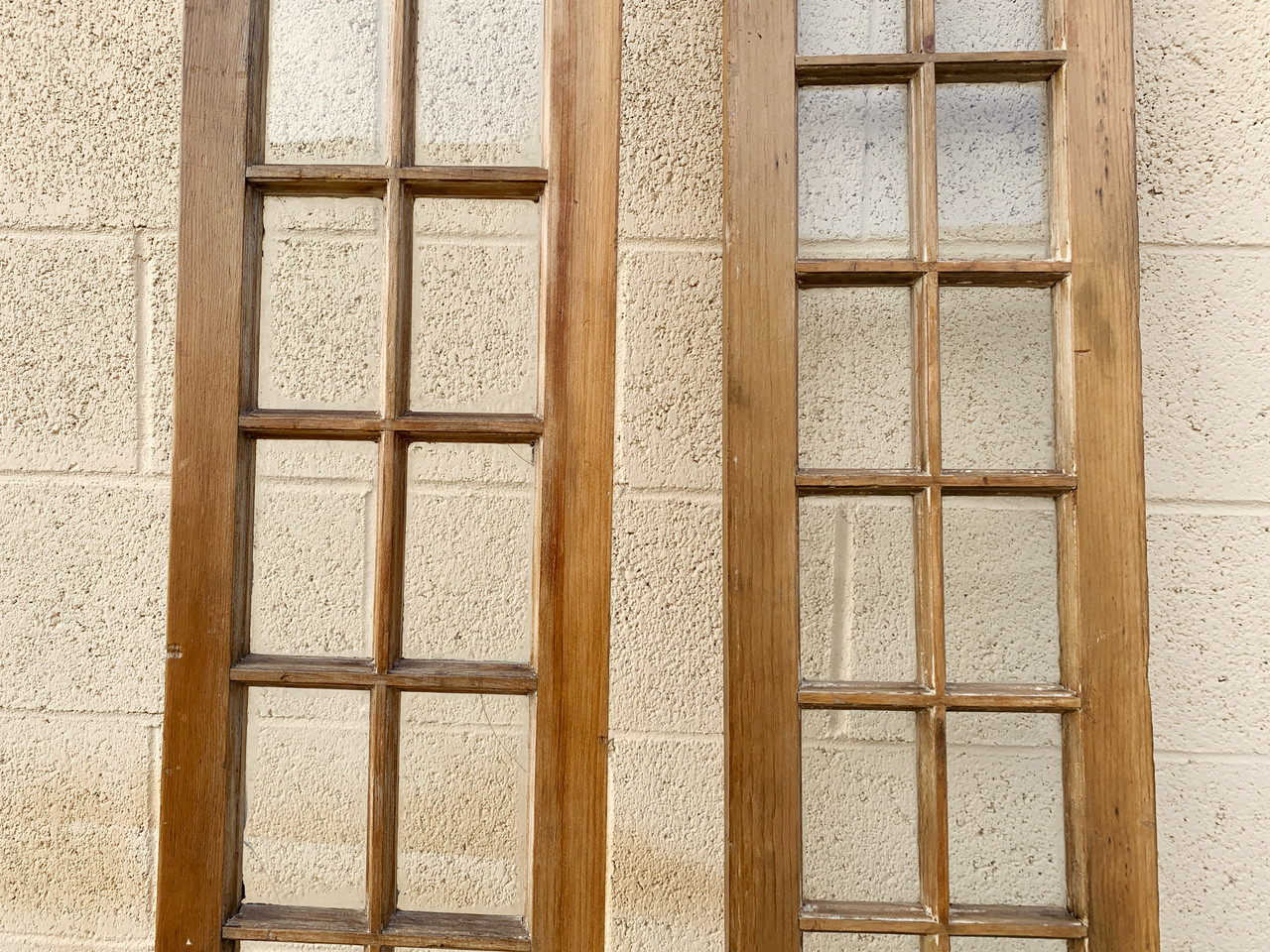SOLD - Pair of Antique Architectural Wood Windows with Glass - Rehab ...