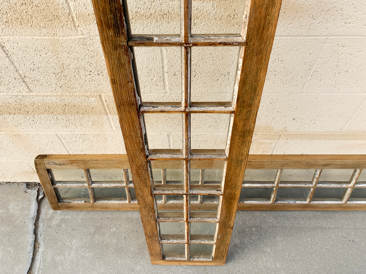SOLD - Pair of Antique Architectural Wood Windows with Glass - Rehab ...