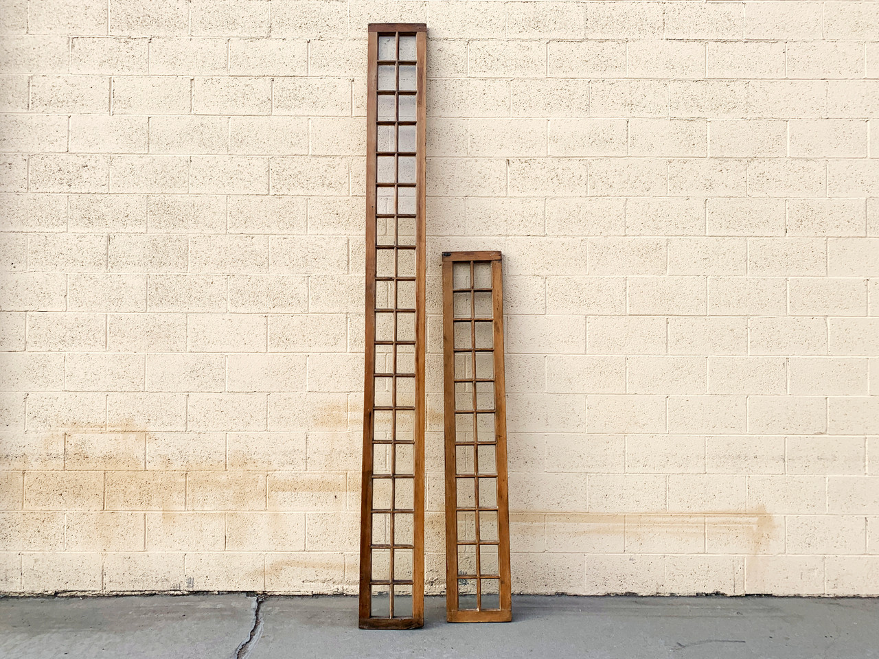 SOLD - Pair of Antique Architectural Wood Windows with Glass - Rehab ...