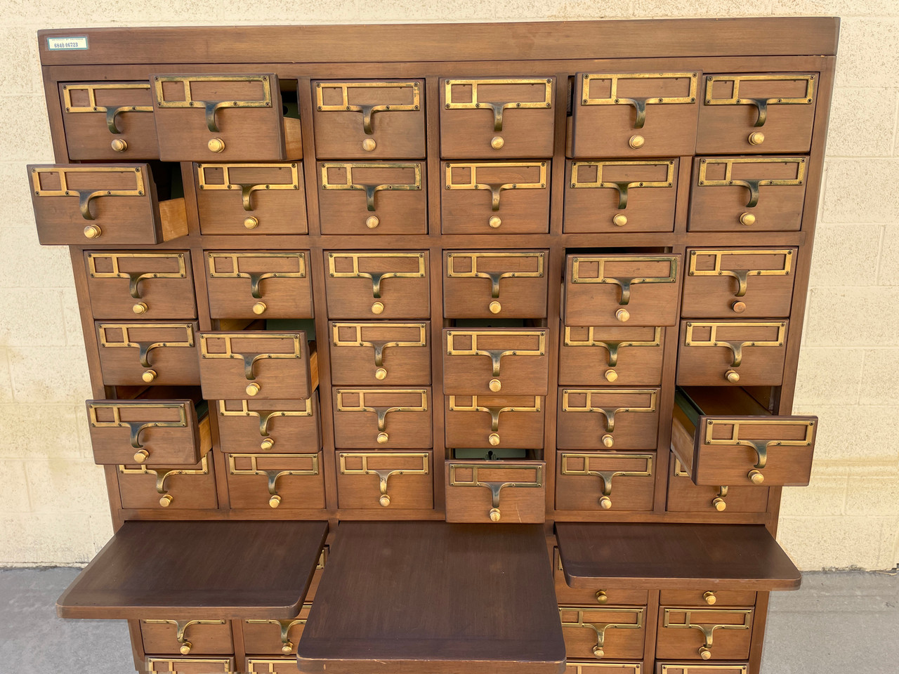 SOLD - RARE Mid Century Library Card File with 72 Drawers - Rehab ...