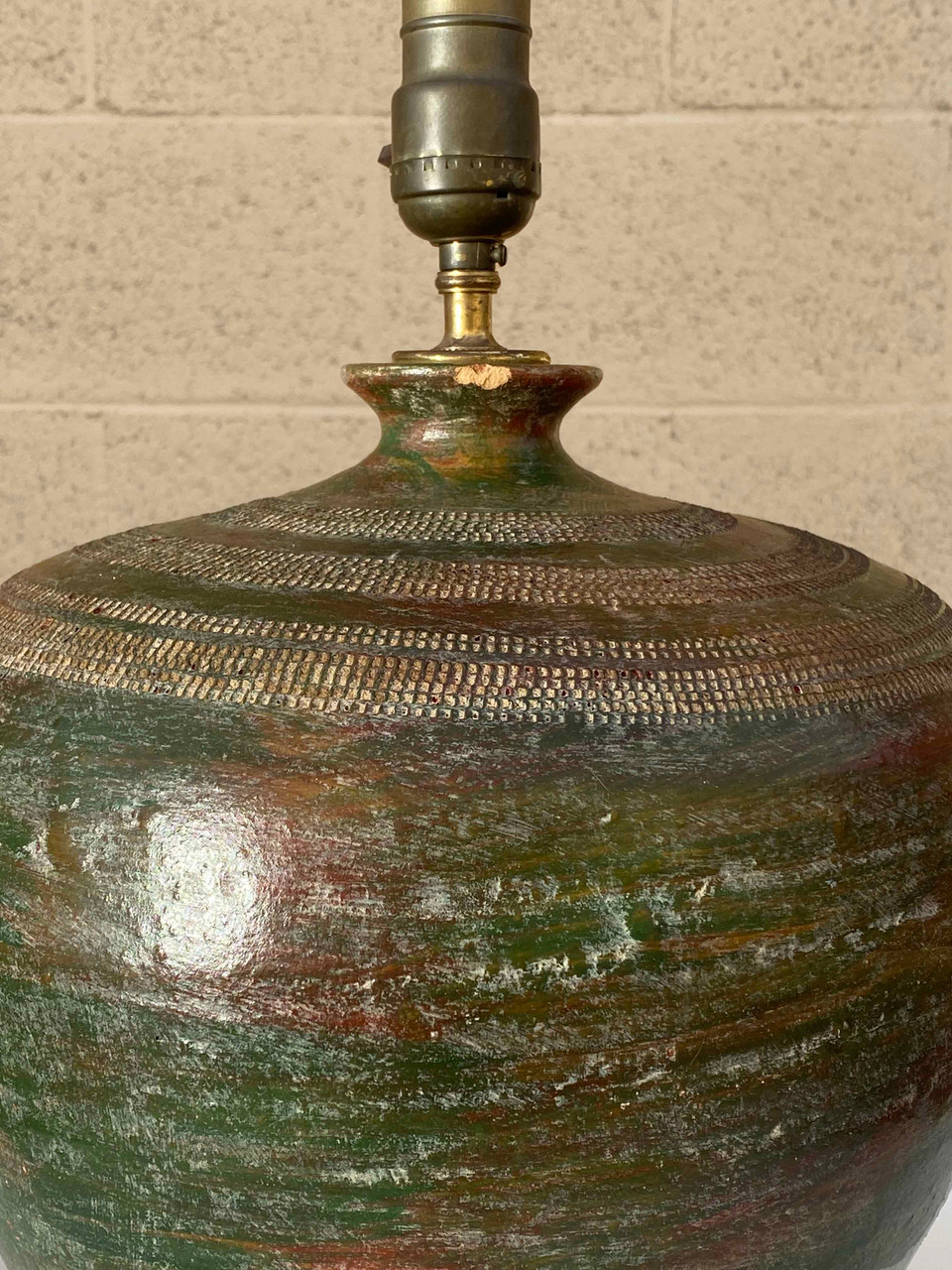 Sold - Mid Century Ceramic Jupiter Lamp - Rehab Vintage Interiors