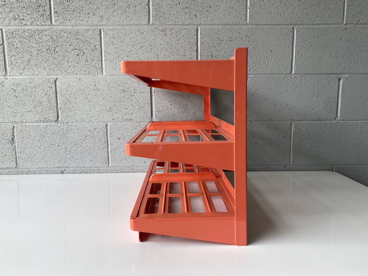 SOLD - Multipurpose Steel Rack Refinished in Coral - Rehab Vintage ...