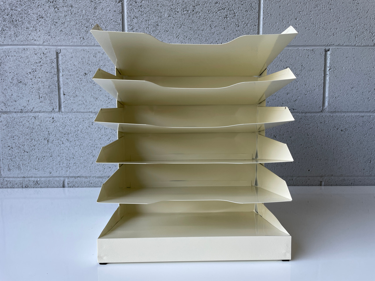 SOLD - Mod 6 Slot File Tray Refinished in Pearl White - Rehab Vintage ...