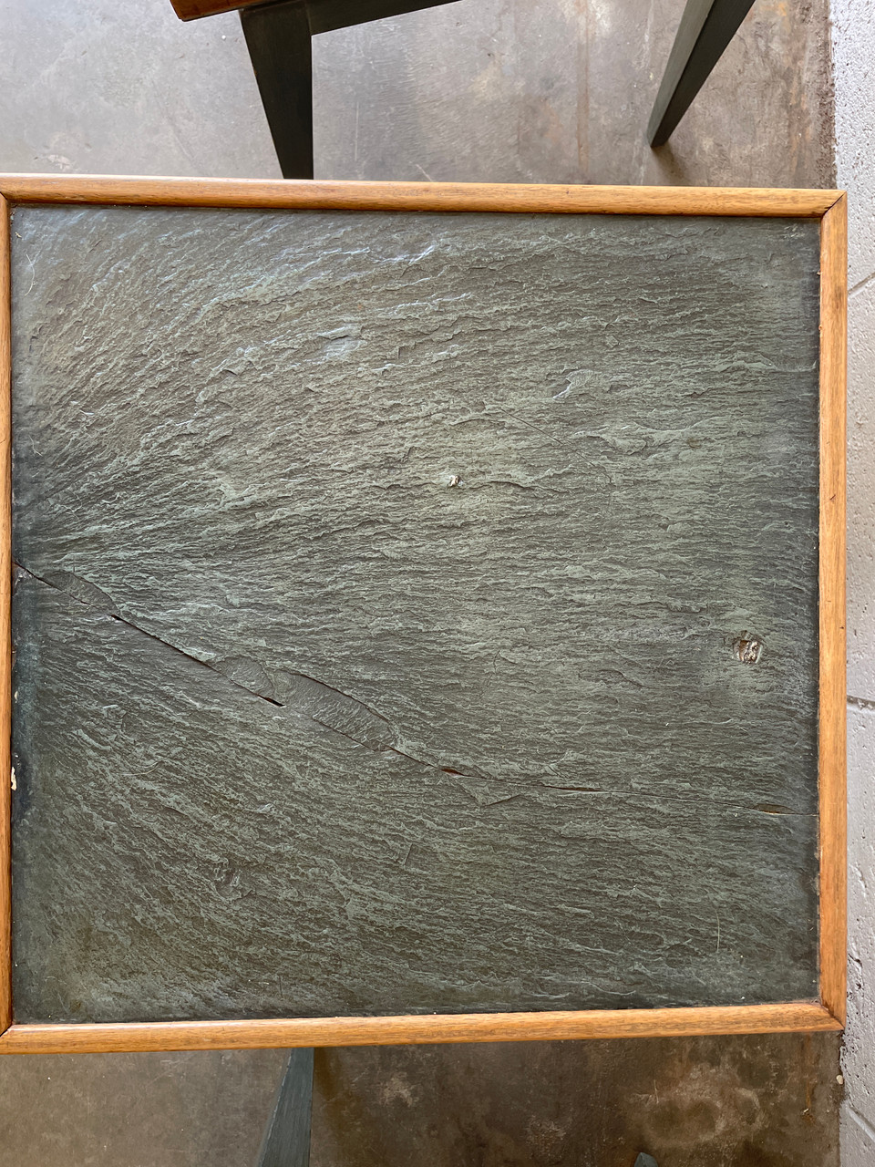 Sold - Vintage Slate Side Tables, Set of 3 - Rehab Vintage Interiors