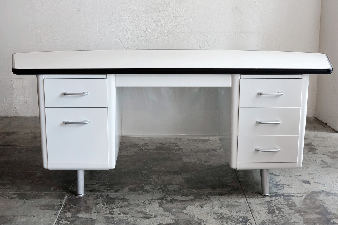 AllSteel Fan Top Tanker Desk with Bumper, 1960s - RARELY AVAILABLE ...