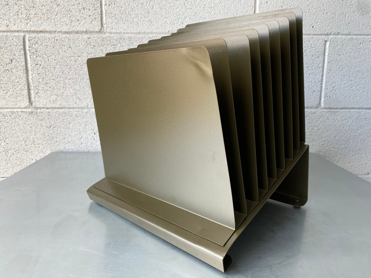 SOLD - 8 Slot file in Bronze - Rehab Vintage Interiors