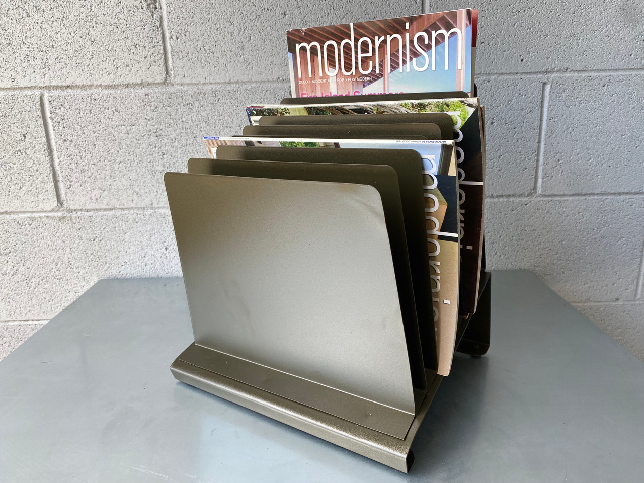 SOLD - 8 Slot file in Bronze - Rehab Vintage Interiors