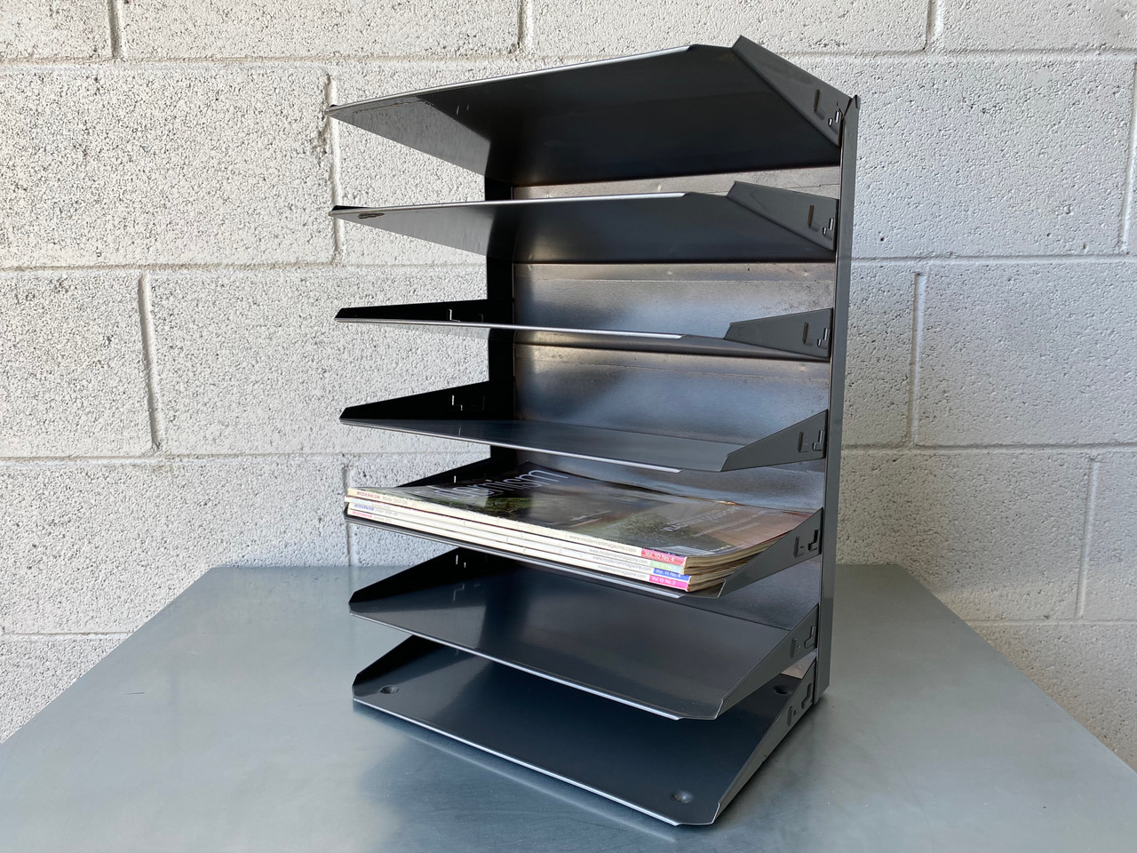 SOLD - Tall Mid Century 7 Tier Desktop / Paper / File Organizer ...