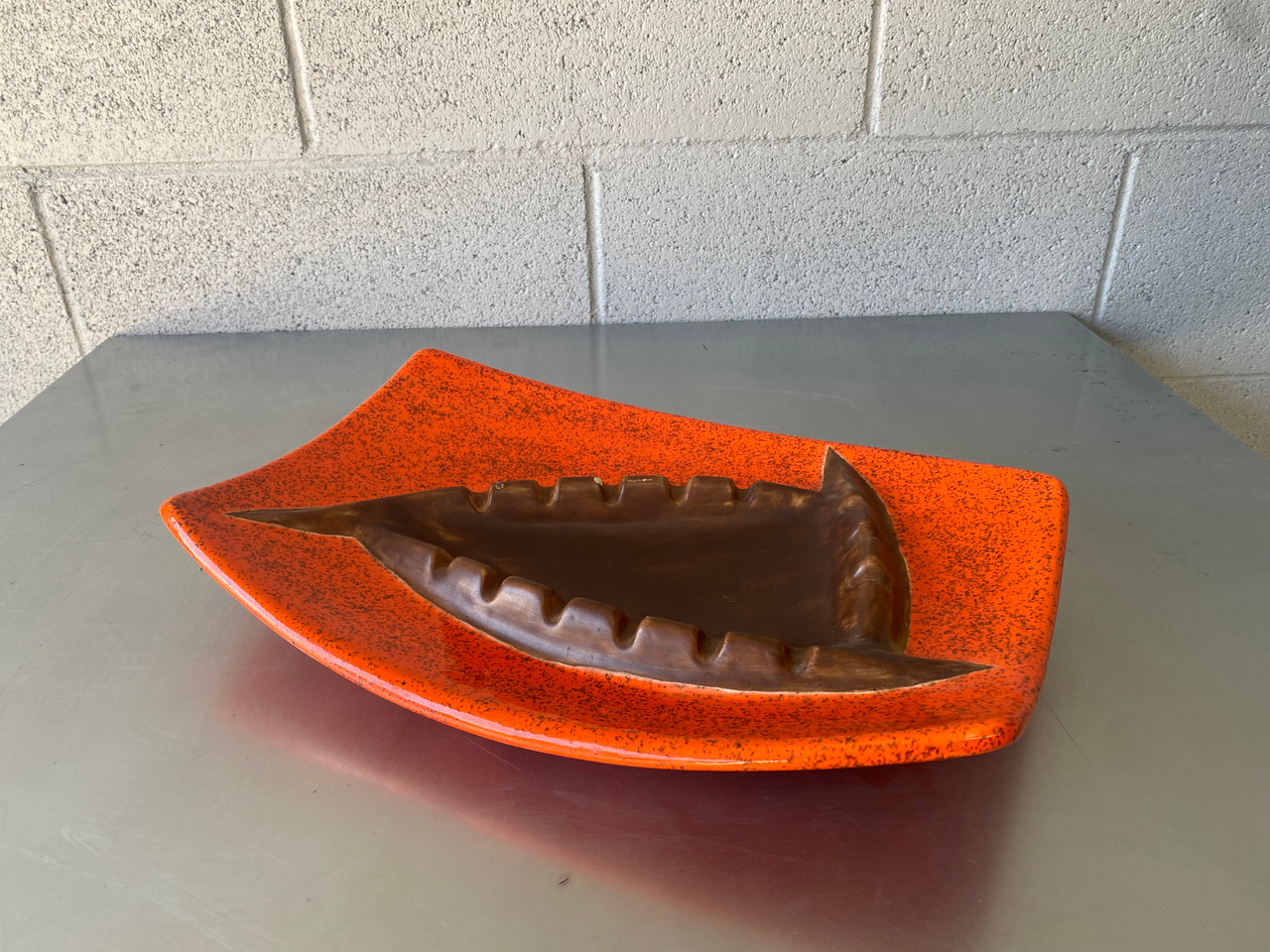 Vintage Orange Ceramic Tray by Mallory Ceramic Studio - Rehab Vintage ...