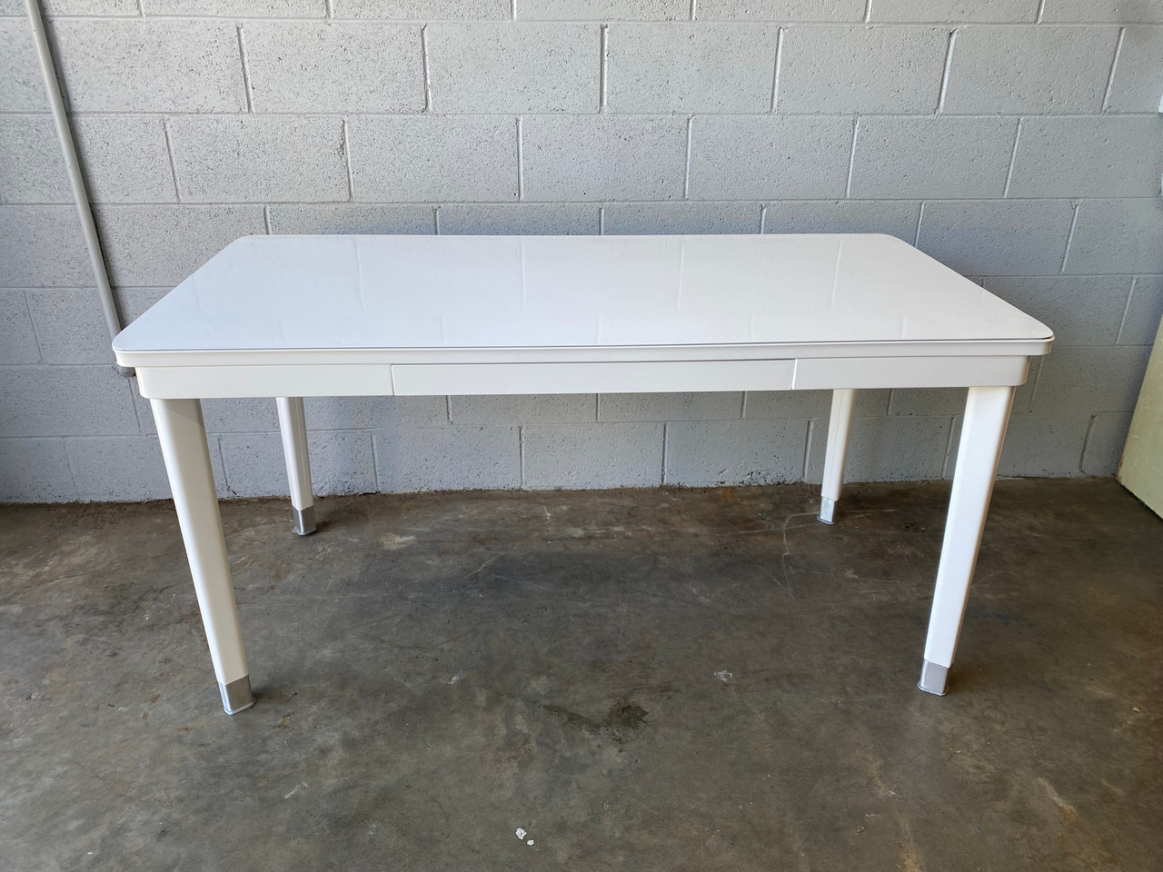 SOLD - Vintage General Fireproofing 4 Leg Table - Rehab Vintage Interiors