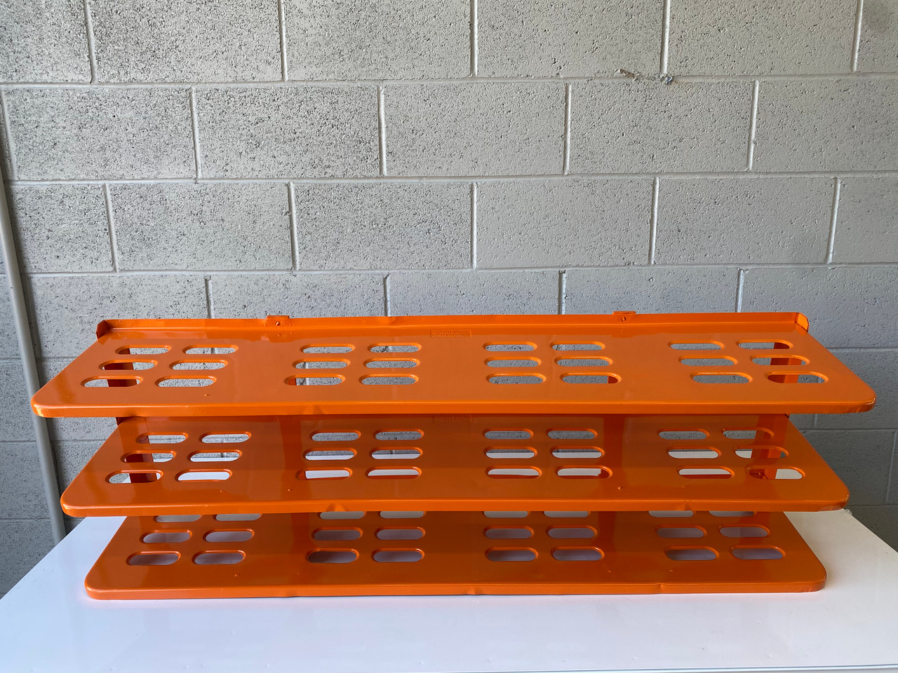 Sold - 3 Wide Multipurpose Steel Rack Refinished in Pastel Orange ...