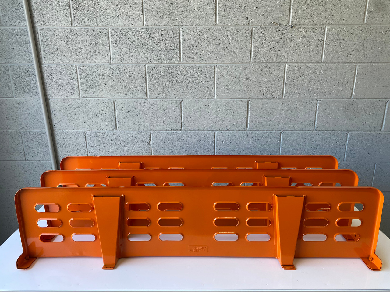 Sold - 3 Wide Multipurpose Steel Rack Refinished in Pastel Orange ...