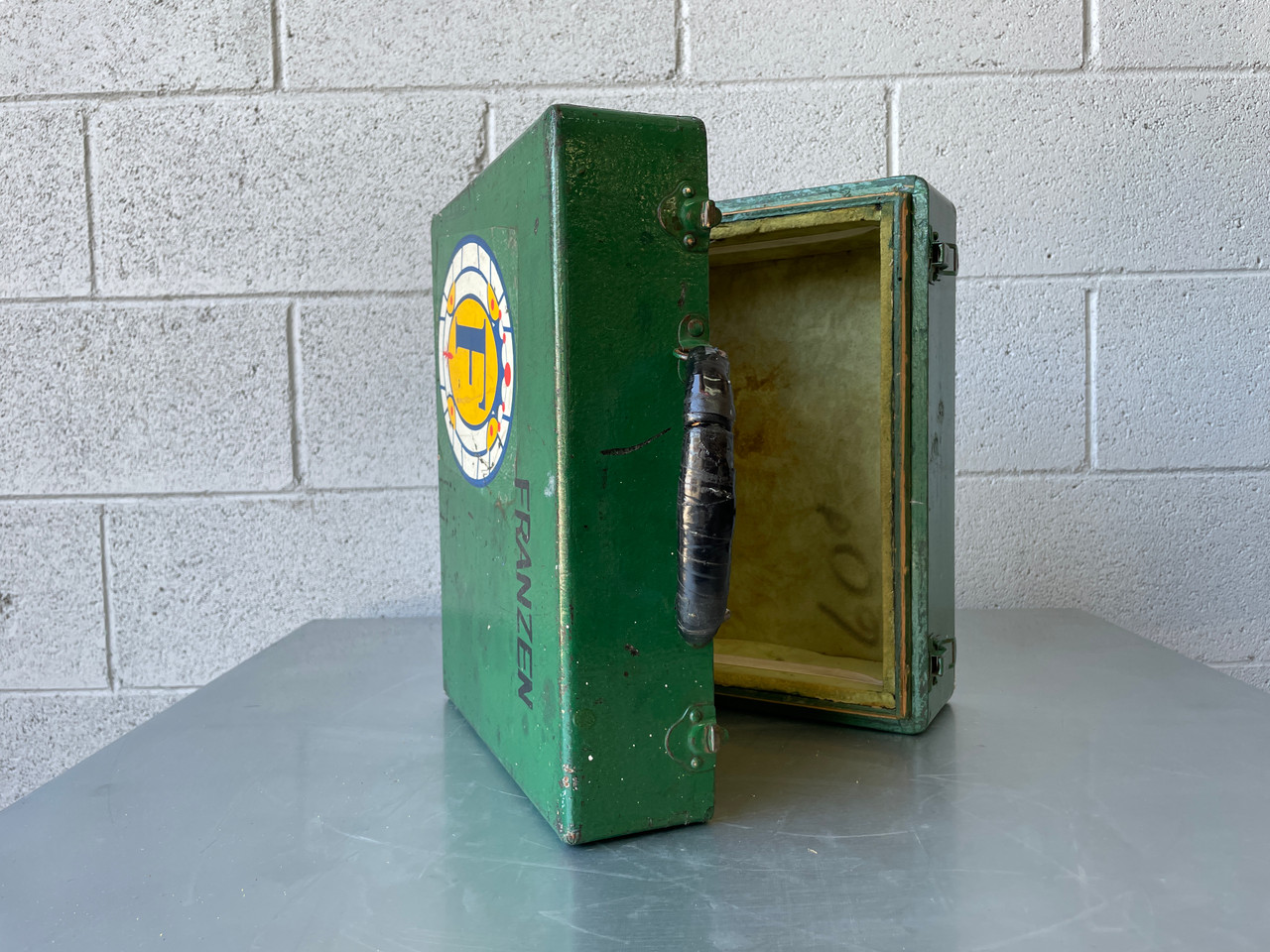 SOLD - Mid Century Franzen Briefcase in Green - Rehab Vintage Interiors