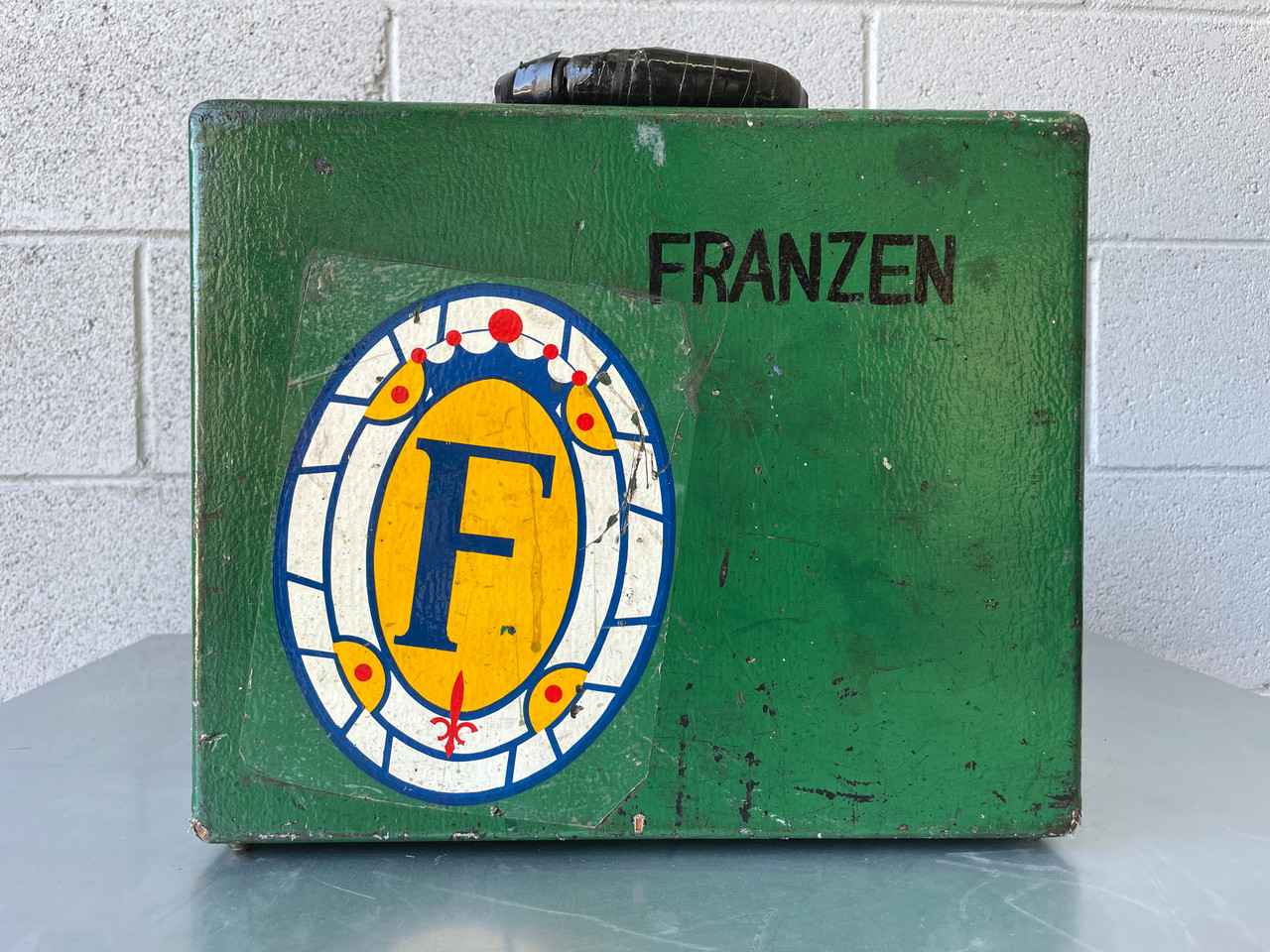 SOLD - Mid Century Franzen Briefcase in Green - Rehab Vintage Interiors