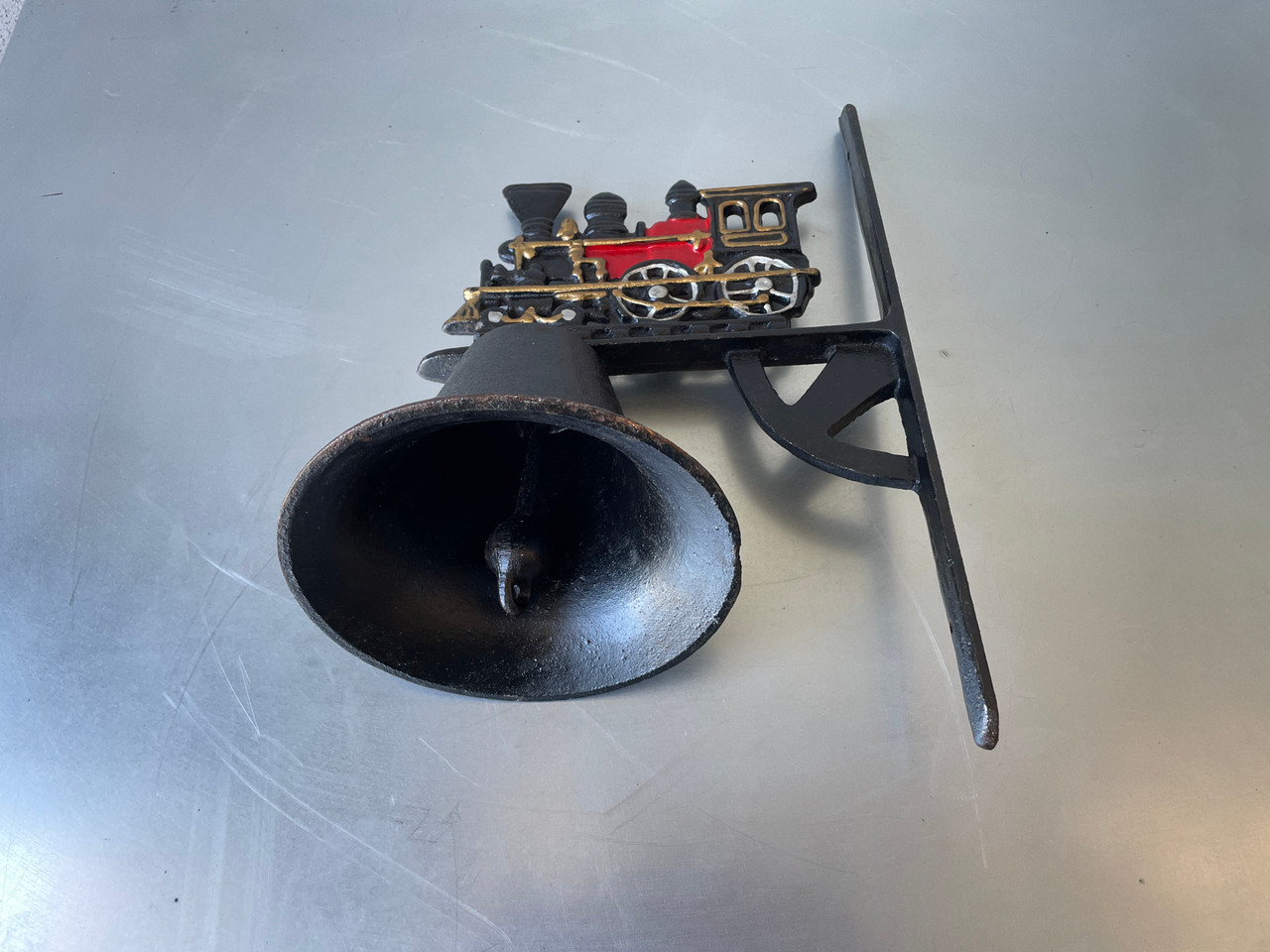 SOLD - Antique Cast Iron Train Bell - Rehab Vintage Interiors