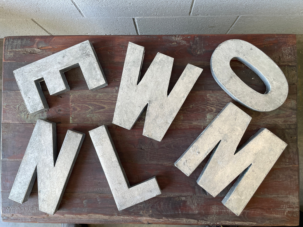 SOLD - Vintage Cast Aluminum Letters - Rehab Vintage Interiors