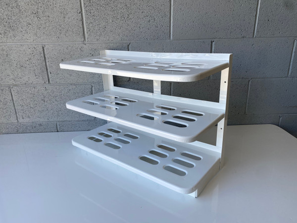 SOLD - 2 Wide Multipurpose Steel Rack Refinished In White - Rehab ...
