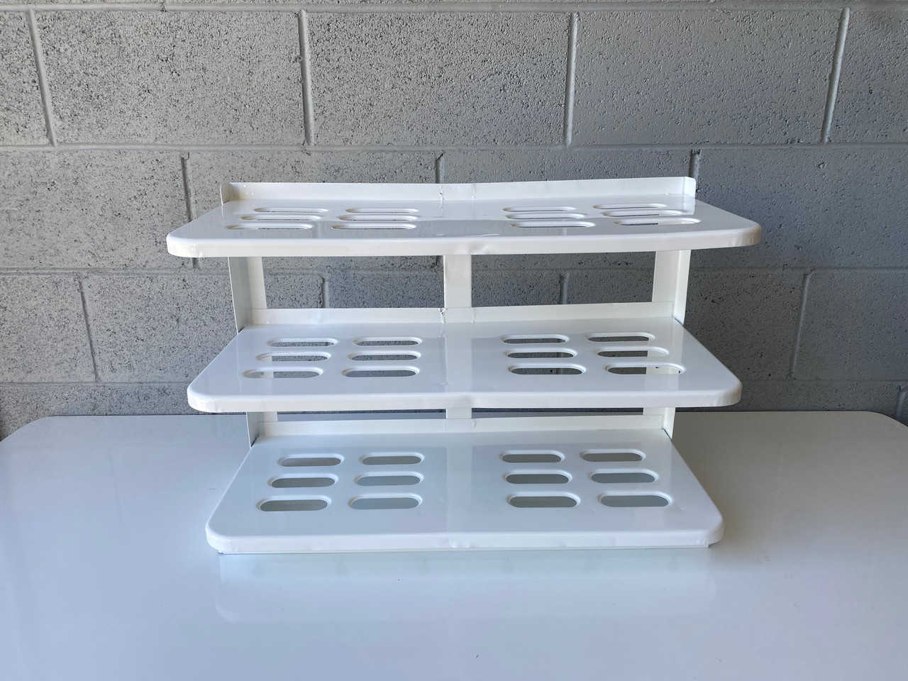 SOLD - 2 Wide Multipurpose Steel Rack Refinished In White - Rehab ...