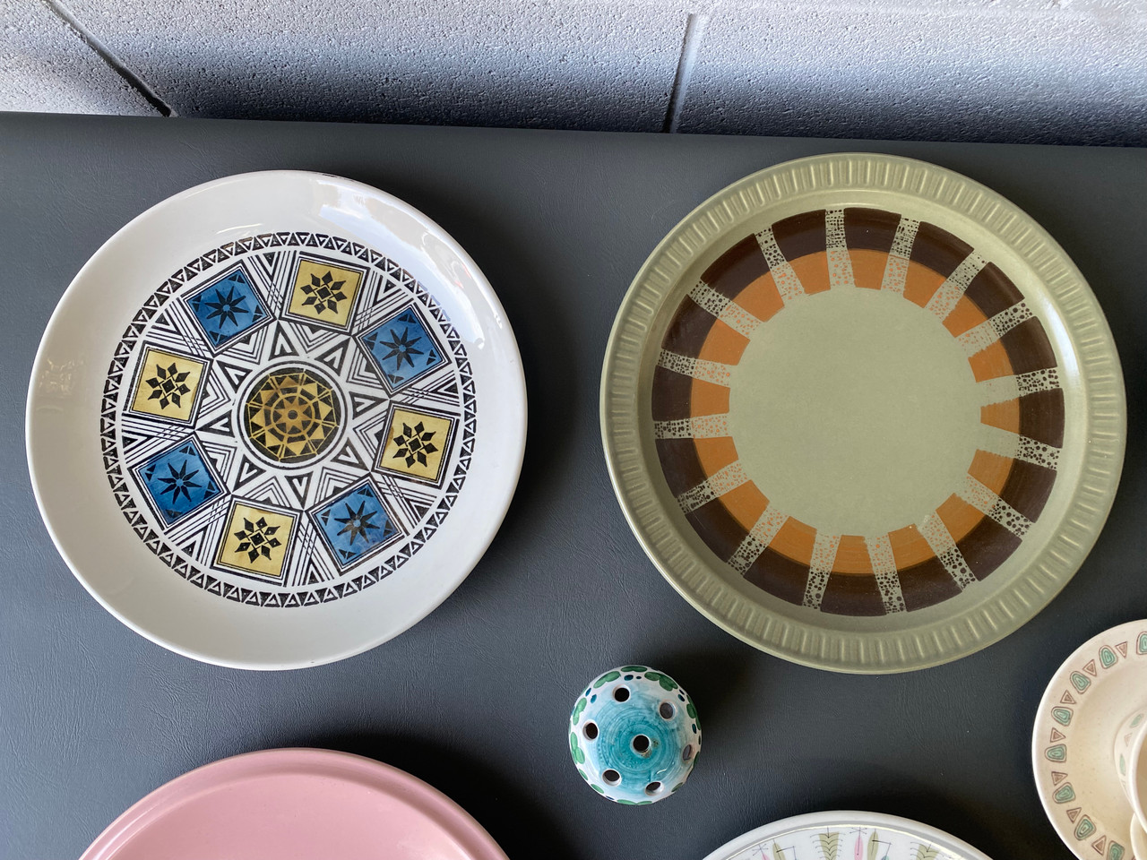 SOLD - Vintage Mid Century Ceramic Multi Color Plates, Set of 10 ...