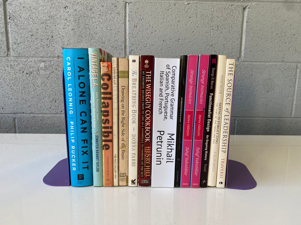 SOLD - Classic Vintage Steel Library Bookends, Refinished in Purple ...