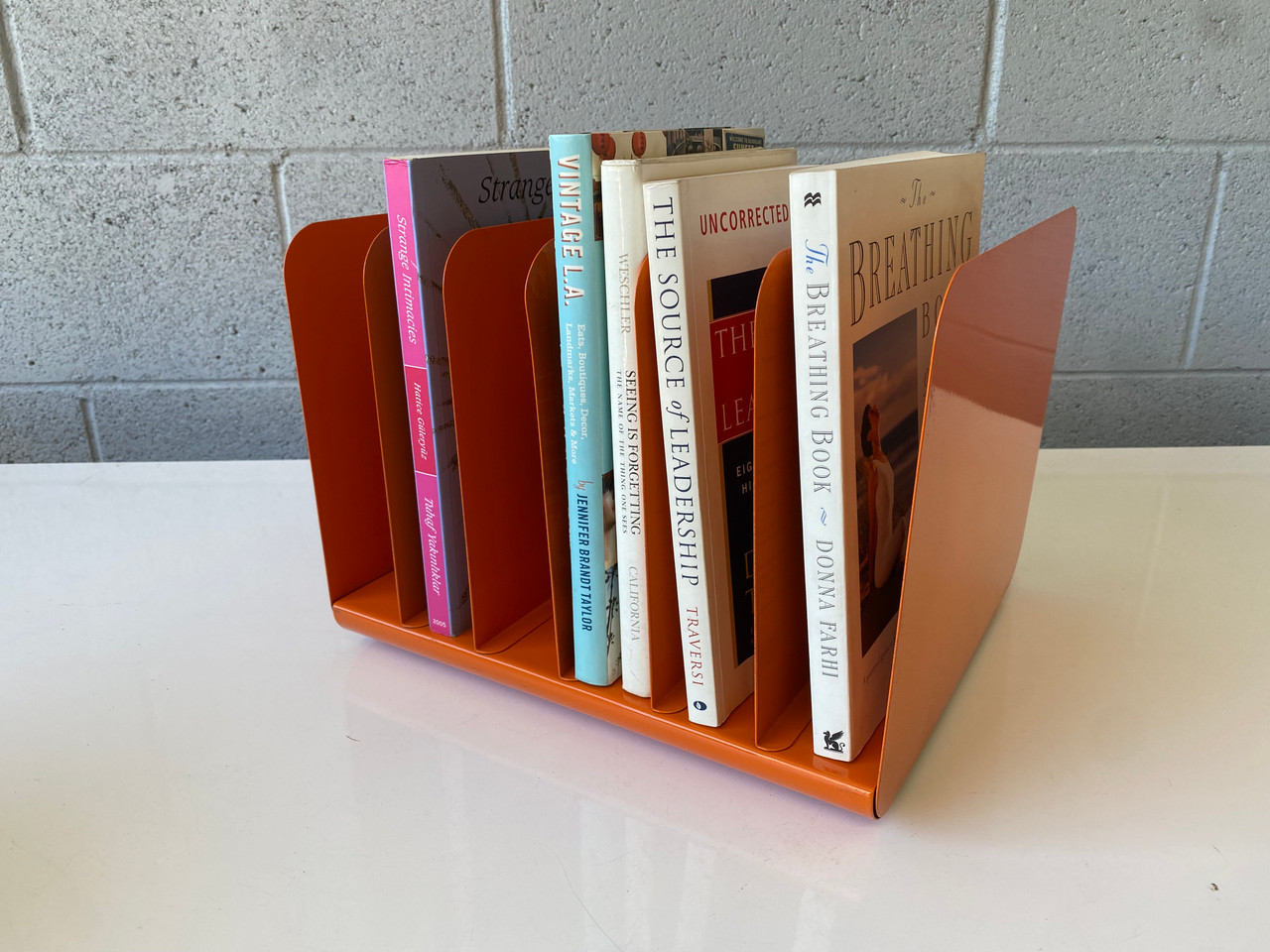 SOLD - 1970s 6 Slot Paper Holder, Refinished in Orange - Rehab Vintage ...