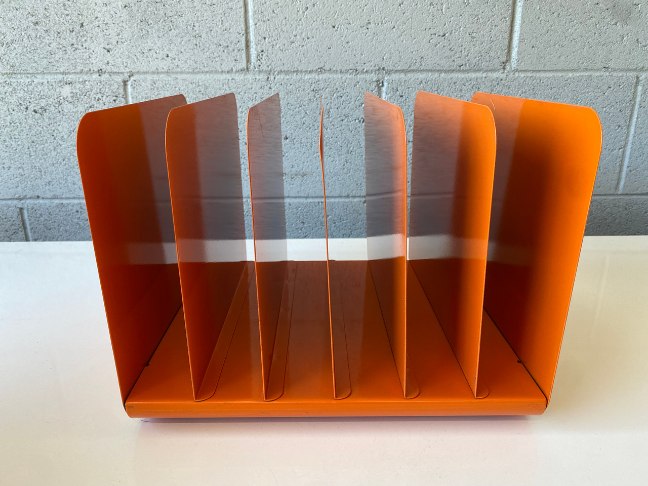 SOLD - 1970s 6 Slot Paper Holder, Refinished in Orange - Rehab Vintage ...
