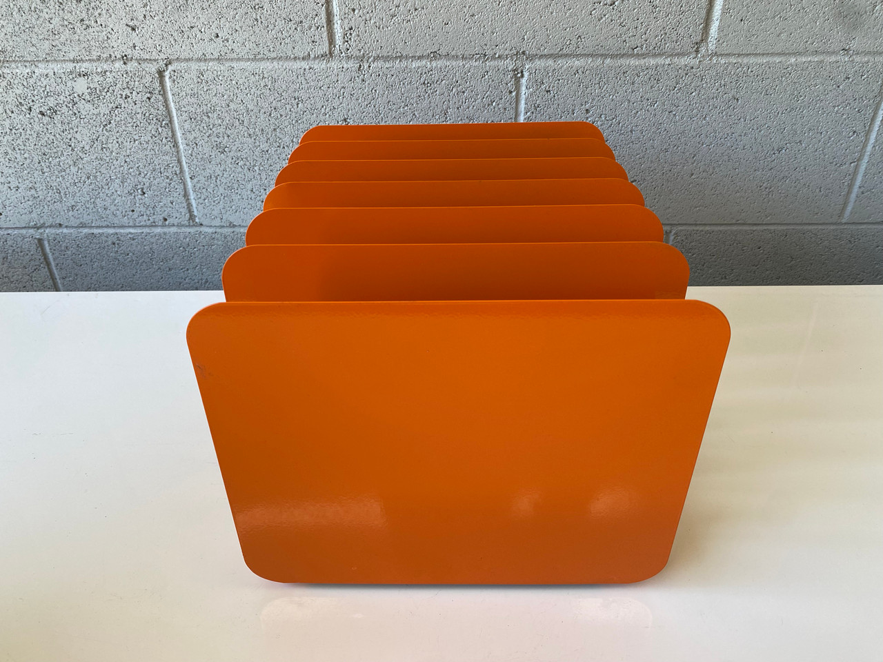 SOLD - 1970s 6 Slot Paper Holder, Refinished in Orange - Rehab Vintage ...