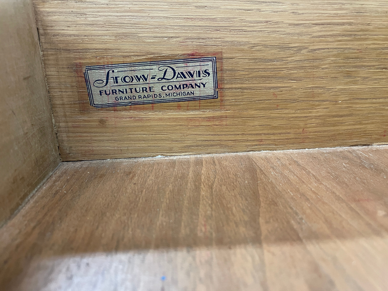 SOLD - 1940s Stow & Davis Panel Leg Walnut Desk - Rehab Vintage Interiors