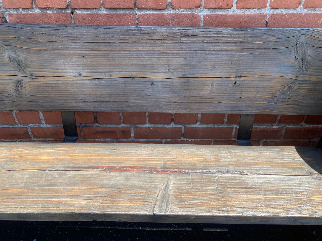 Custom Made Rustic Steel Barrel and Wood Bench - Rehab Vintage Interiors
