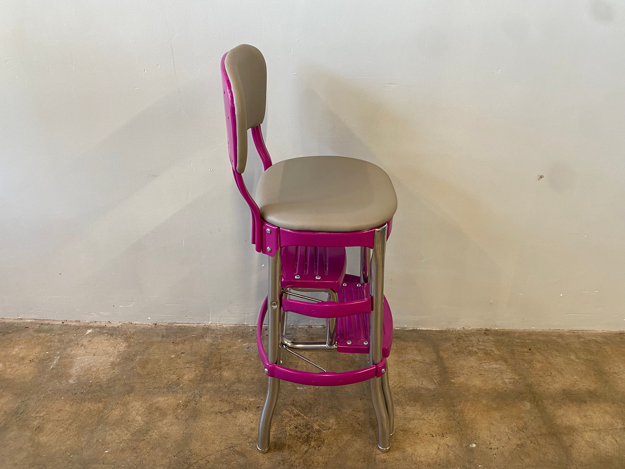 SOLD - 1950s Cosco Counter Chair / Step Stool Refinished in Purple and ...