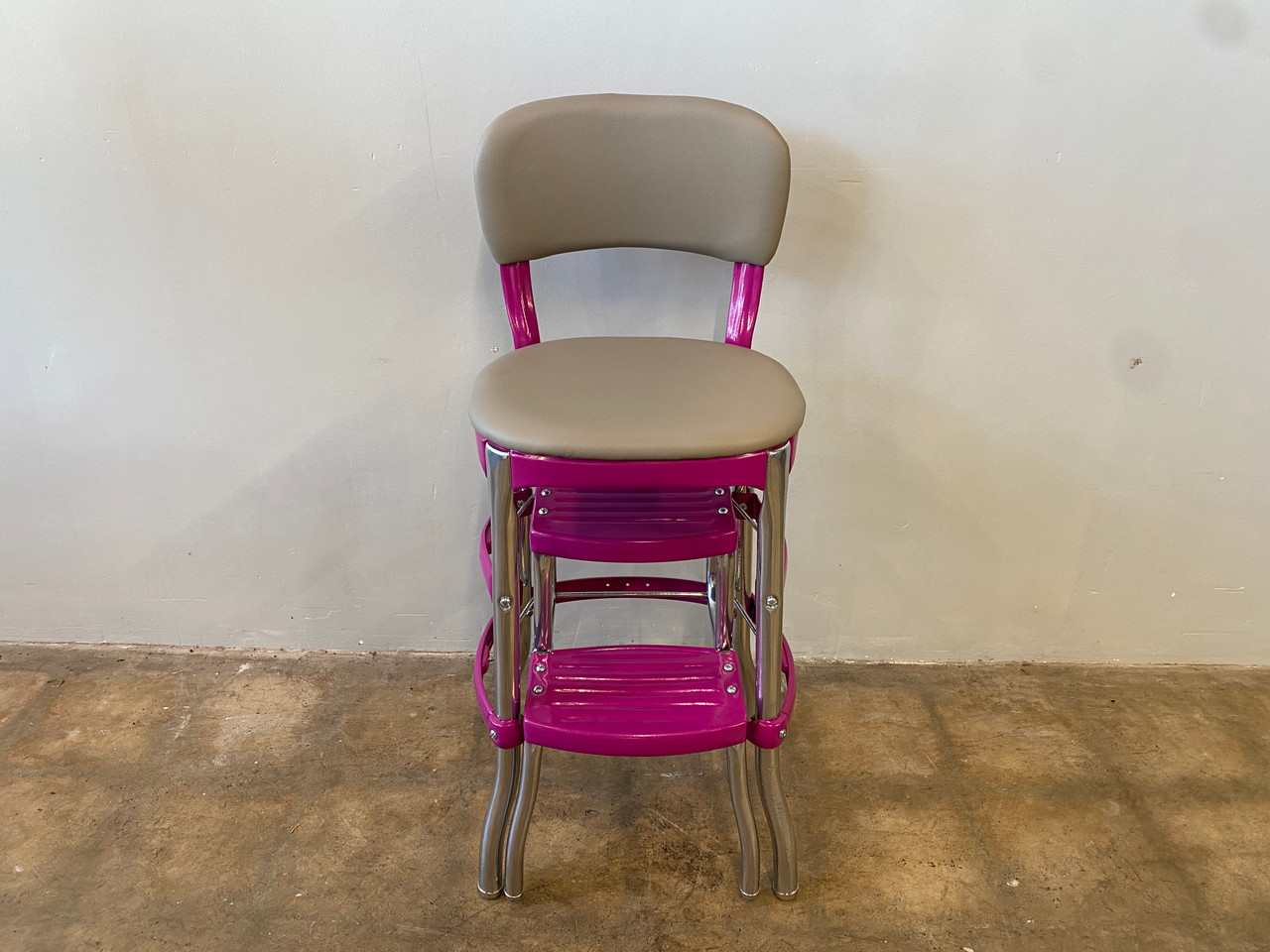SOLD - 1950s Cosco Counter Chair / Step Stool Refinished in Purple and ...