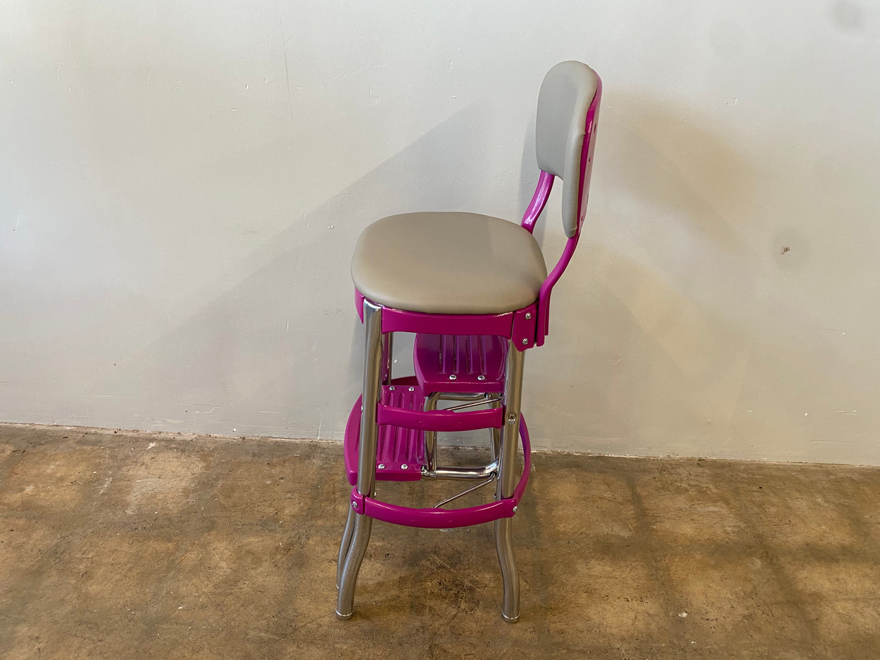 SOLD - 1950s Cosco Counter Chair / Step Stool Refinished in Purple and ...