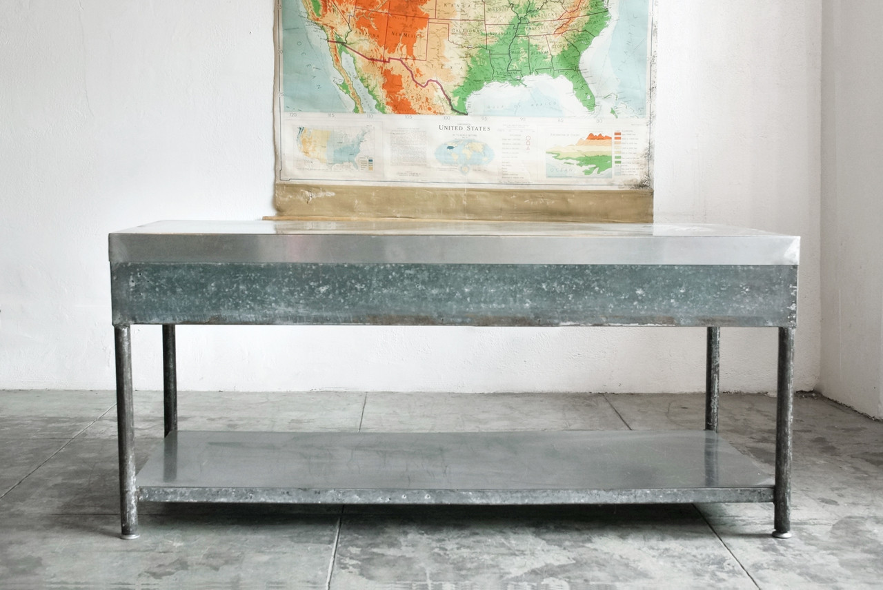 Galvanized steel table store