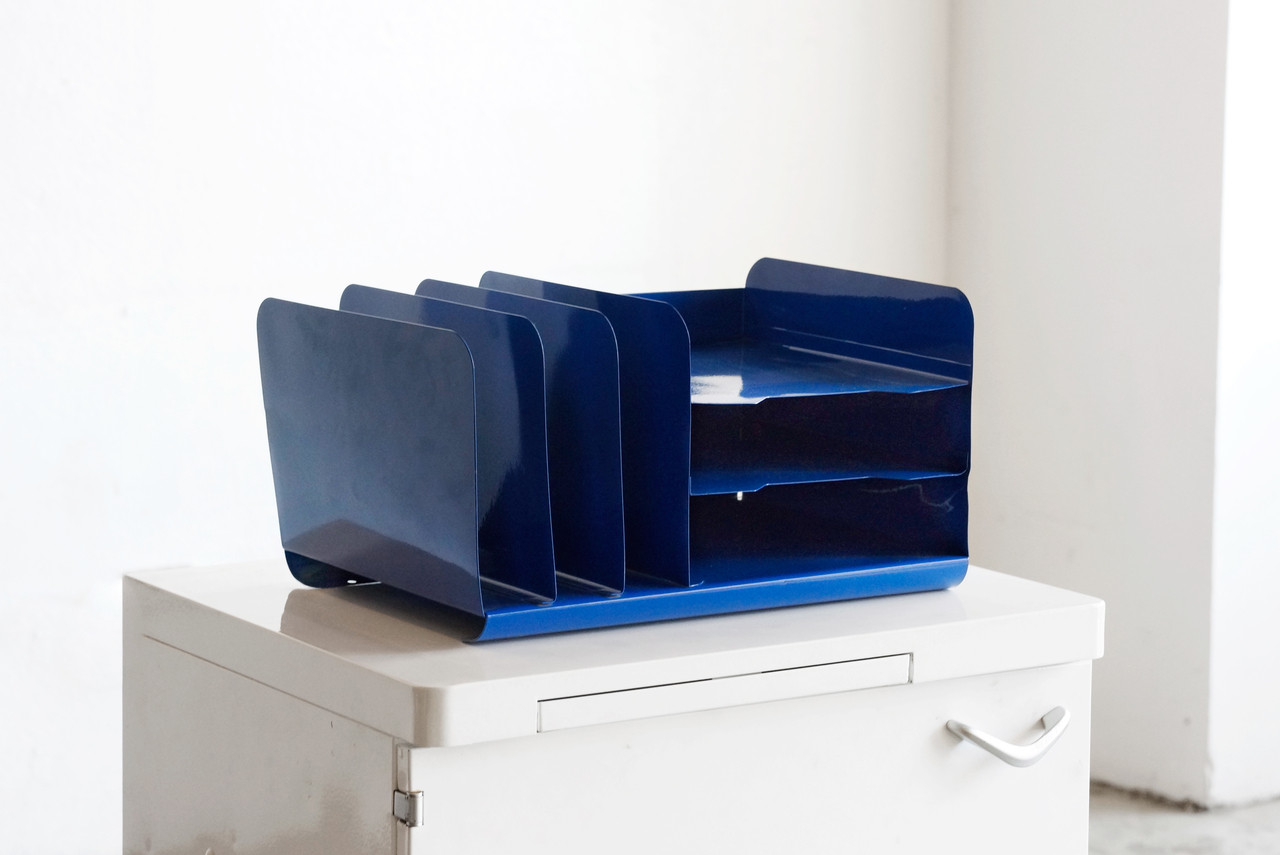 SOLD - Space Age Desktop File Holder, Refinished in Royal Blue - Rehab ...