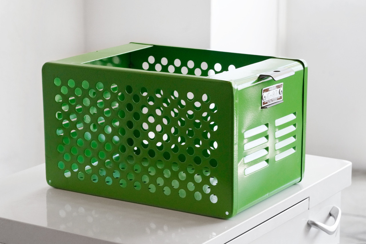 SOLD - LTD EDITION 1950s Mini Locker Basket Refinished in Lime - Rehab ...