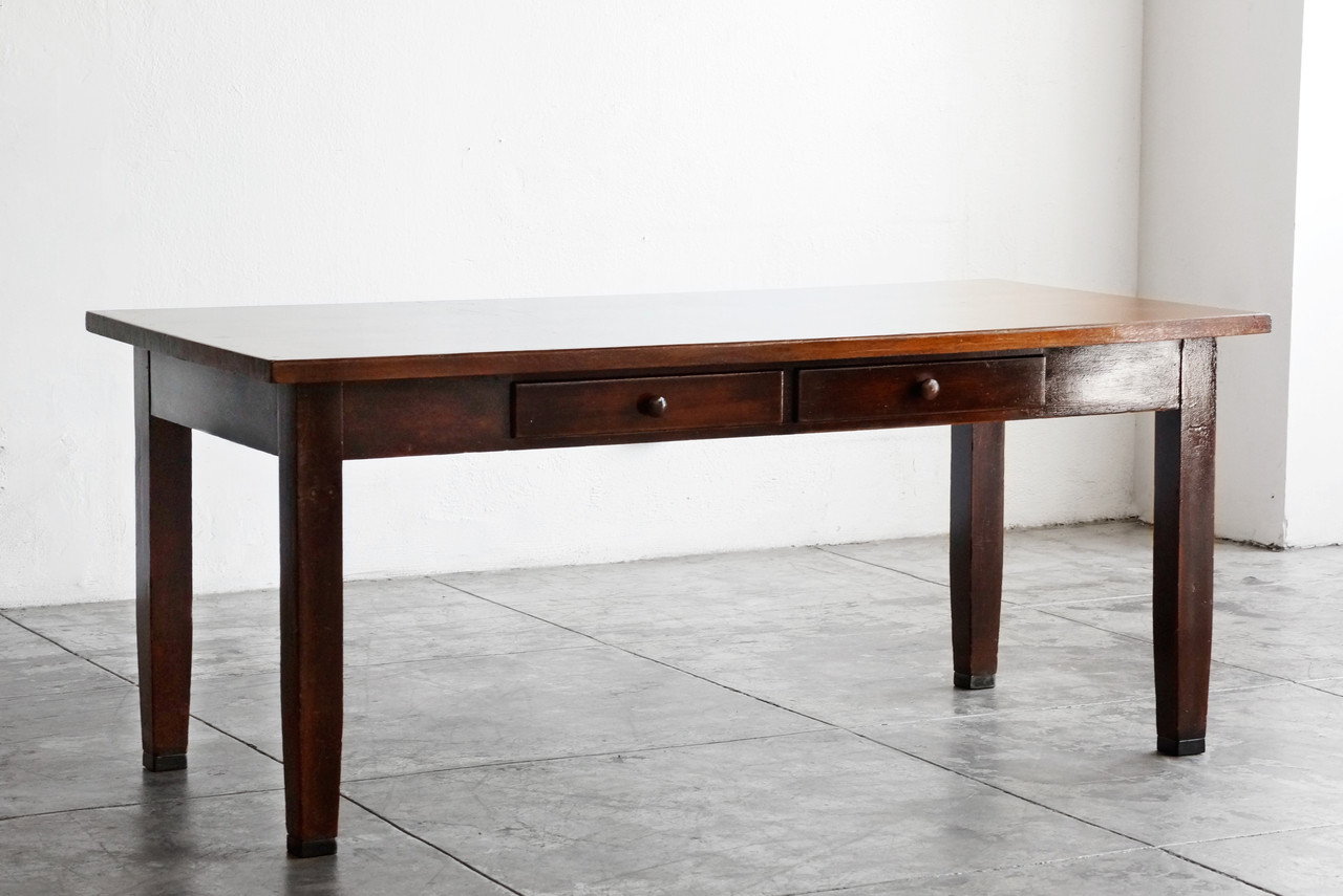 SOLD - American Craftsman Library Table, Mahogony - Rehab Vintage Interiors