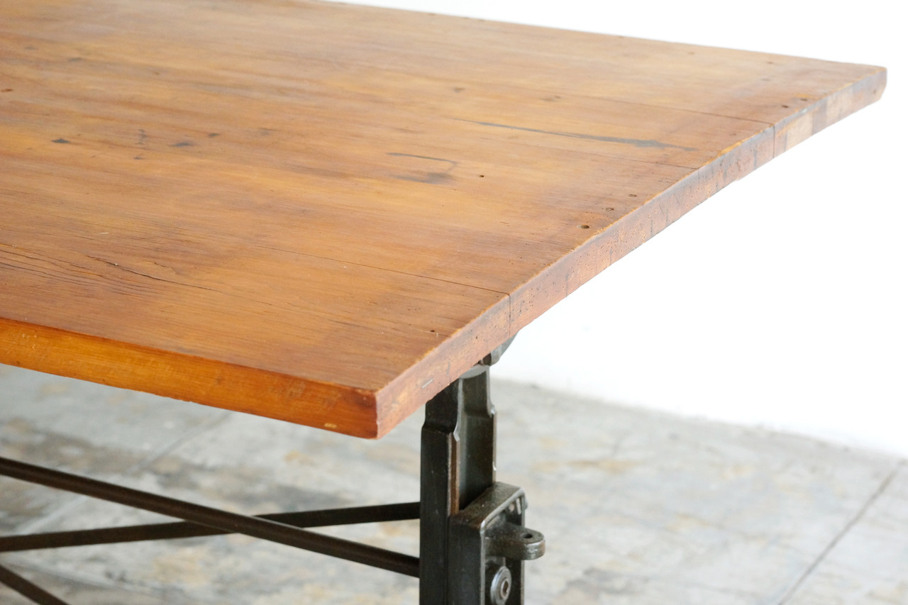 SOLD - Antique Cast Iron Drafting Table, Frederick Post Co. - Rehab ...