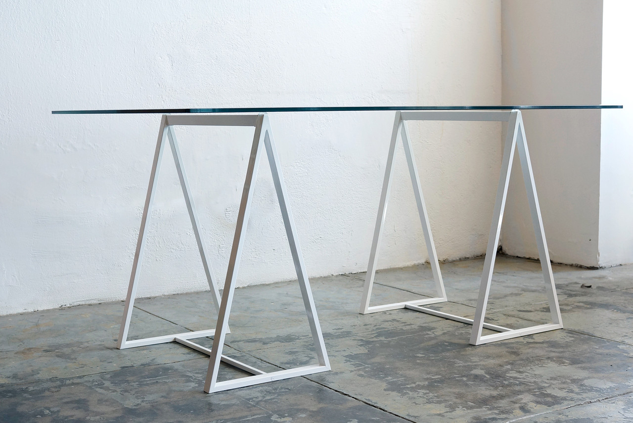 SOLD Minimalist Triangle Table Legs c. 1960s Rehab Vintage Interiors