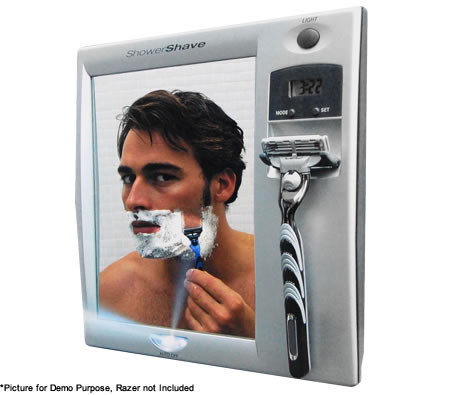 Shower Shave Mirror, Silver - The Razor Shop