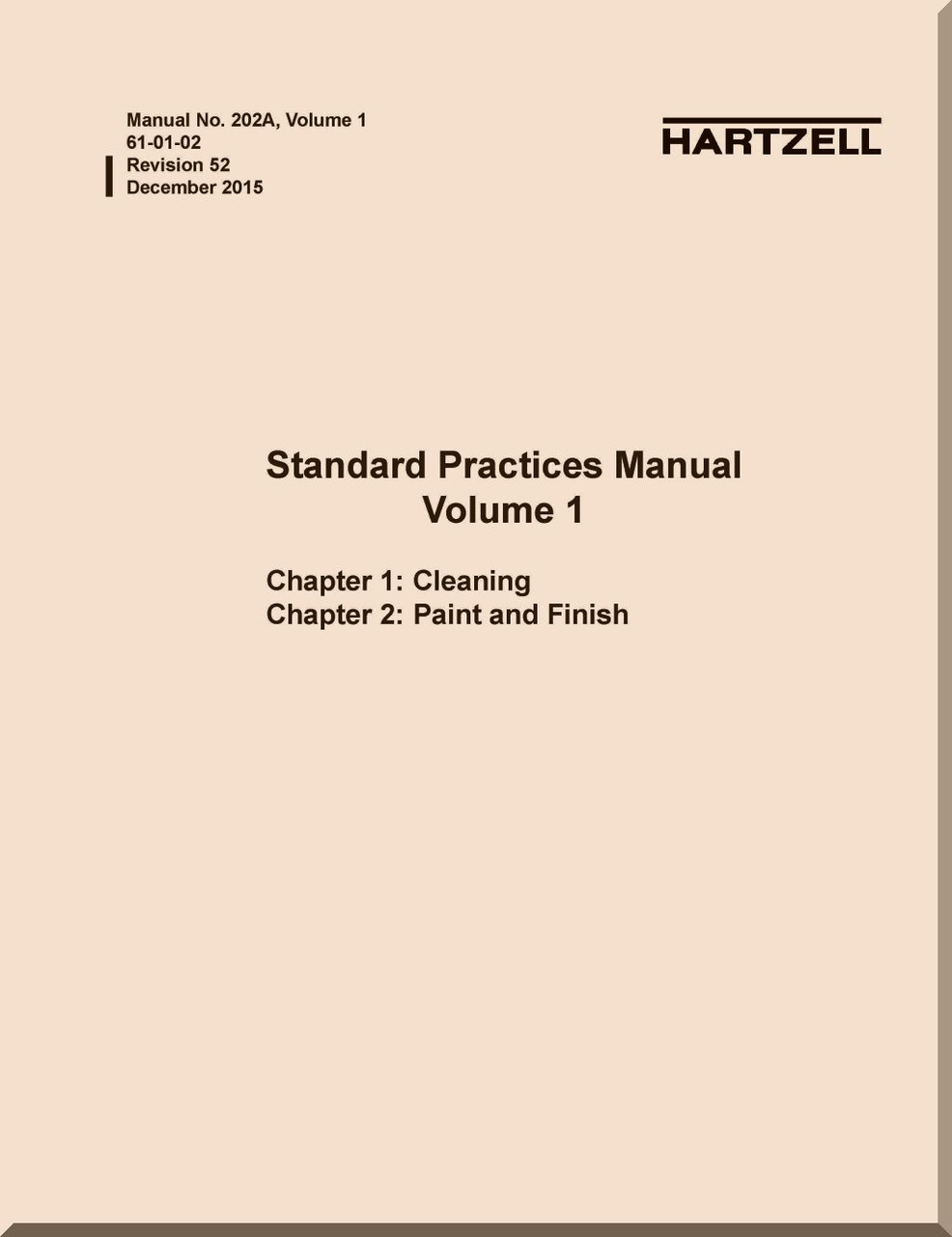 Hartzell Propellers Standard Practices Manual Volume 1 No. 202A