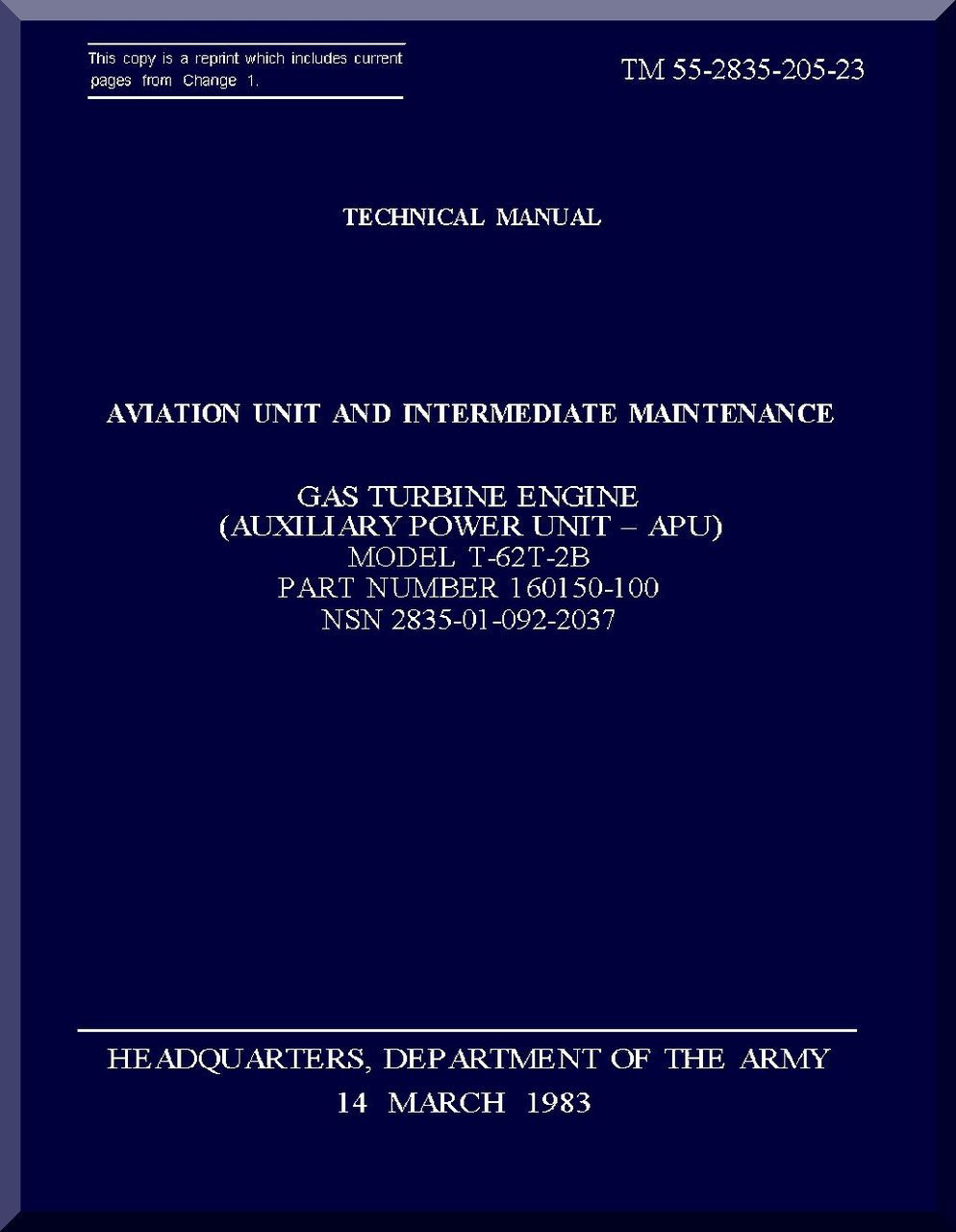 Solar T-62T-2B; Technical Manual Aviation Unit and Intermediate ...