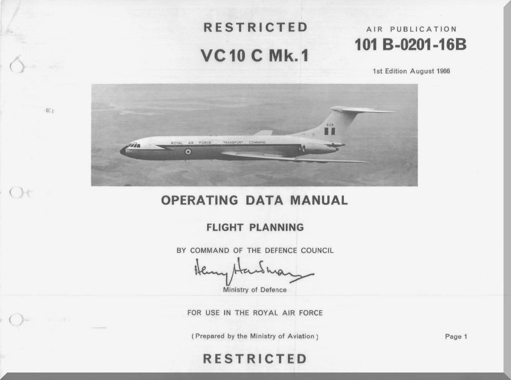 Vickers VC-10 C Mk1 Aircraft Operating Data Manual - Aircraft Reports ...