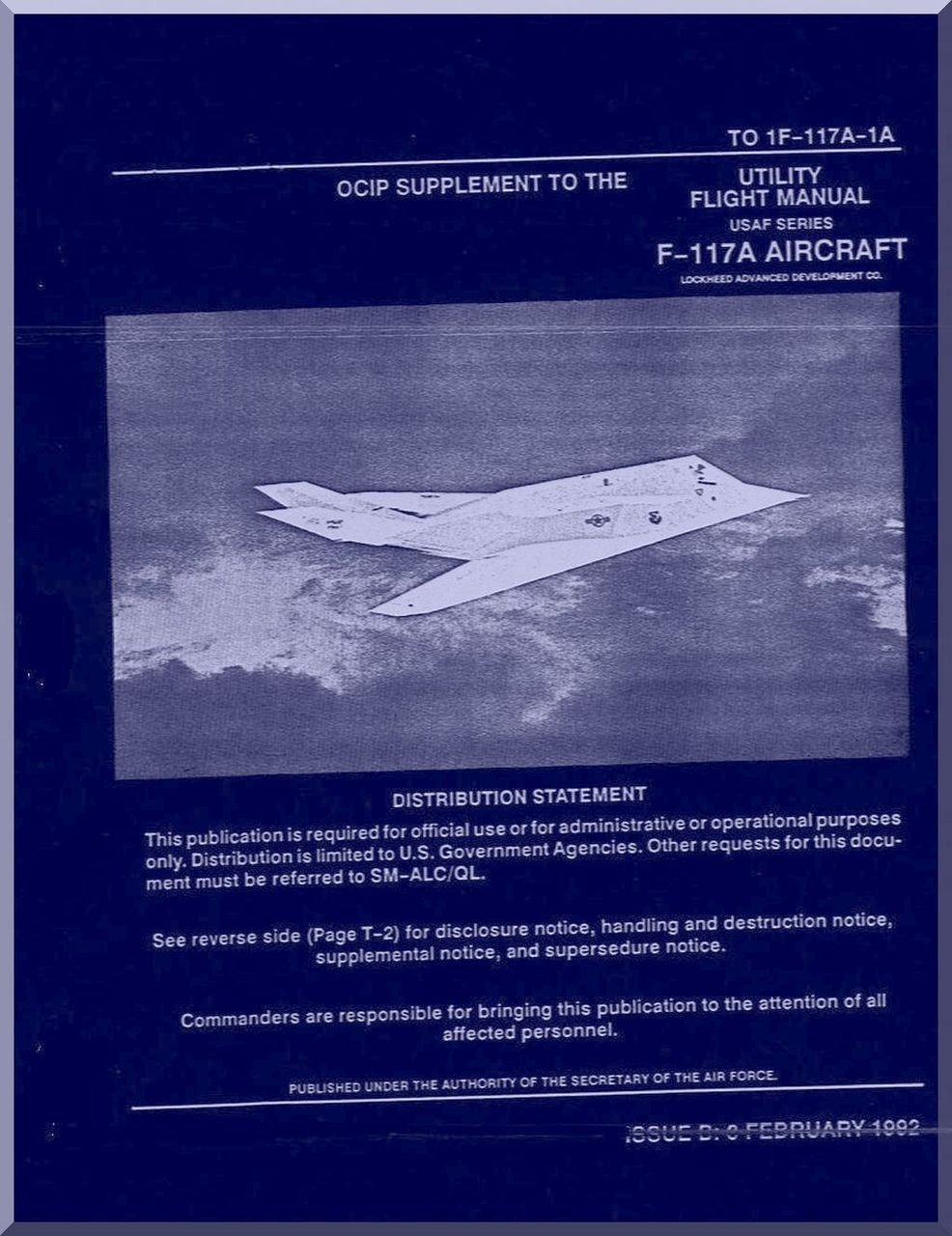Lockheed F-117 A Aircraft Utility Flight OICP Supplement Manual, T.O ...