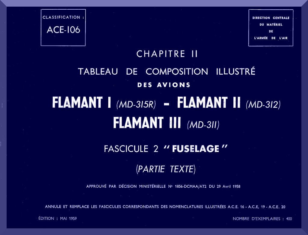 Dassault " Flamant I II III " Aircraft Mechanical Parts Catalog Manual ...