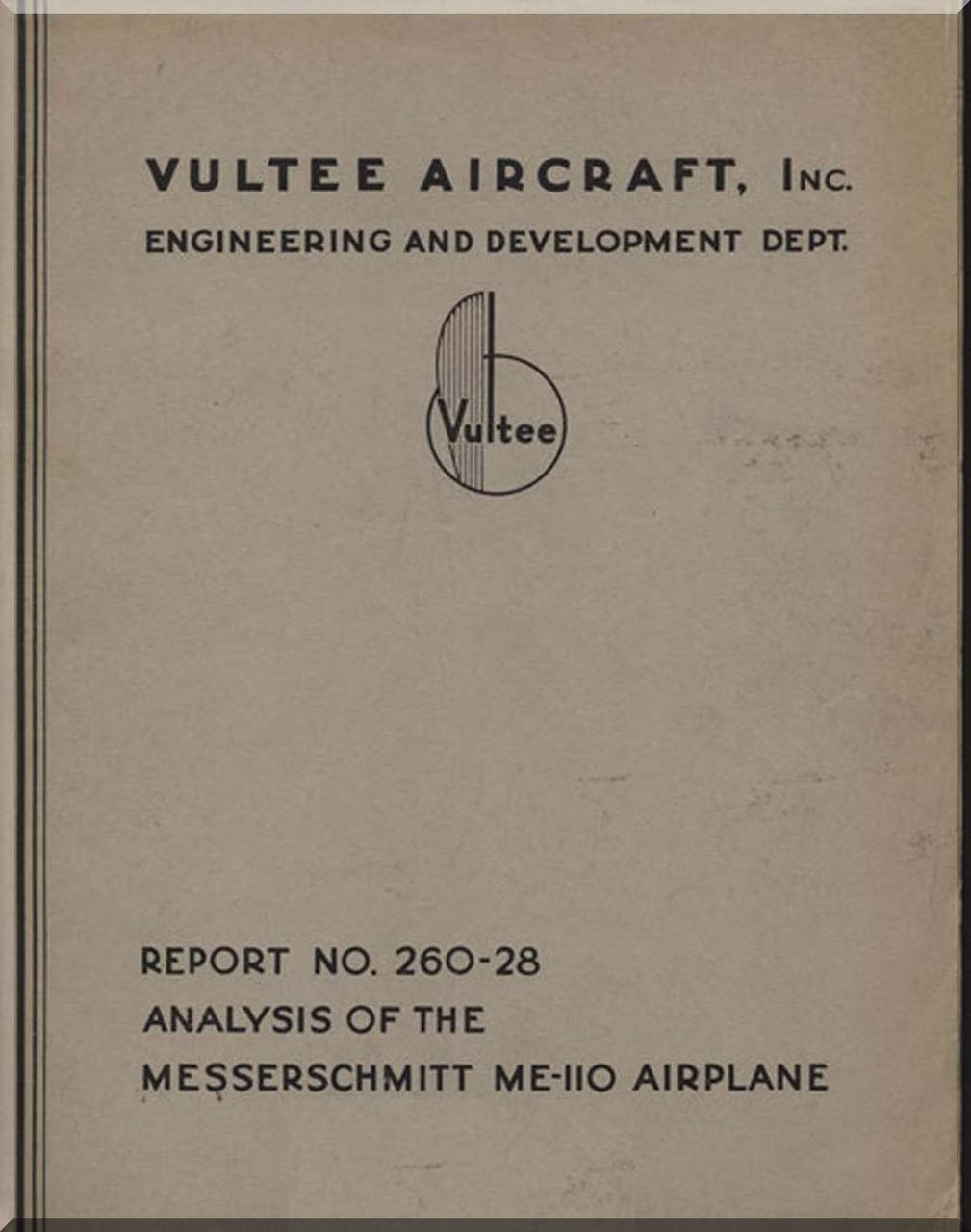 Messerschmitt Me-110 Aircraft Technical Analysis Manual - Aircraft ...
