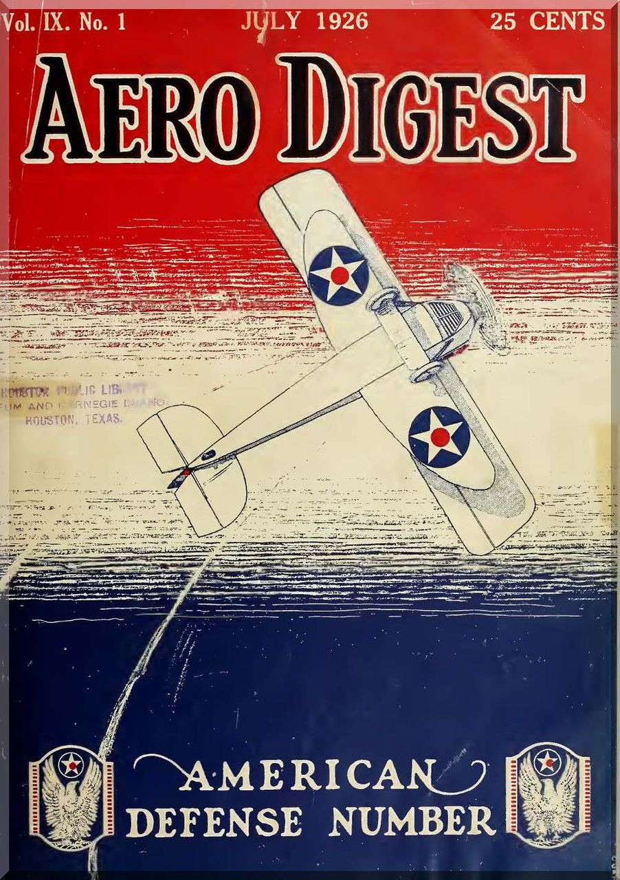 Aero Digest Aircraft Aviation Magazines July 1926 - Aircraft Reports ...