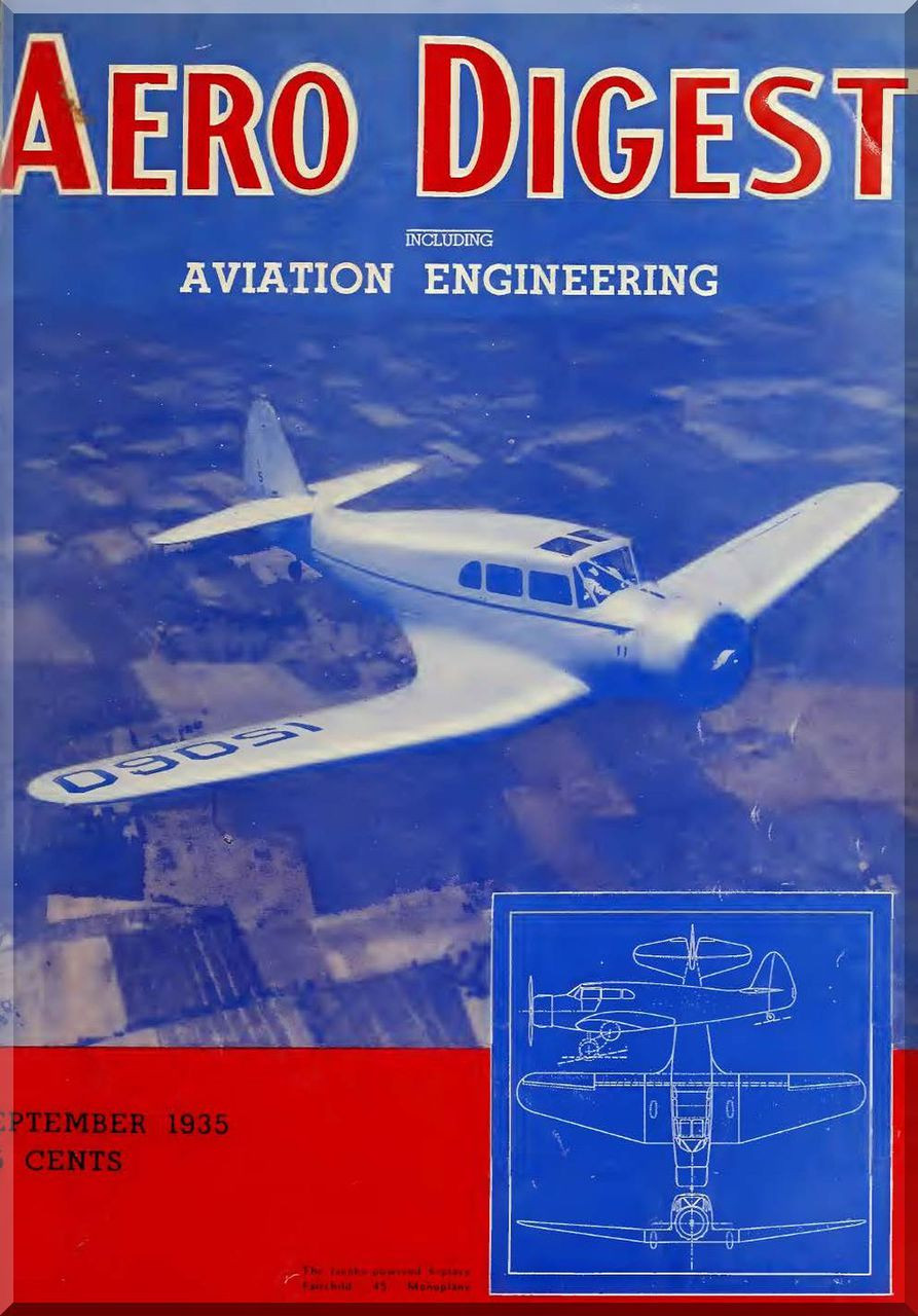Aero Digest Aircraft Aviation Magazines September 1935 - Aircraft ...