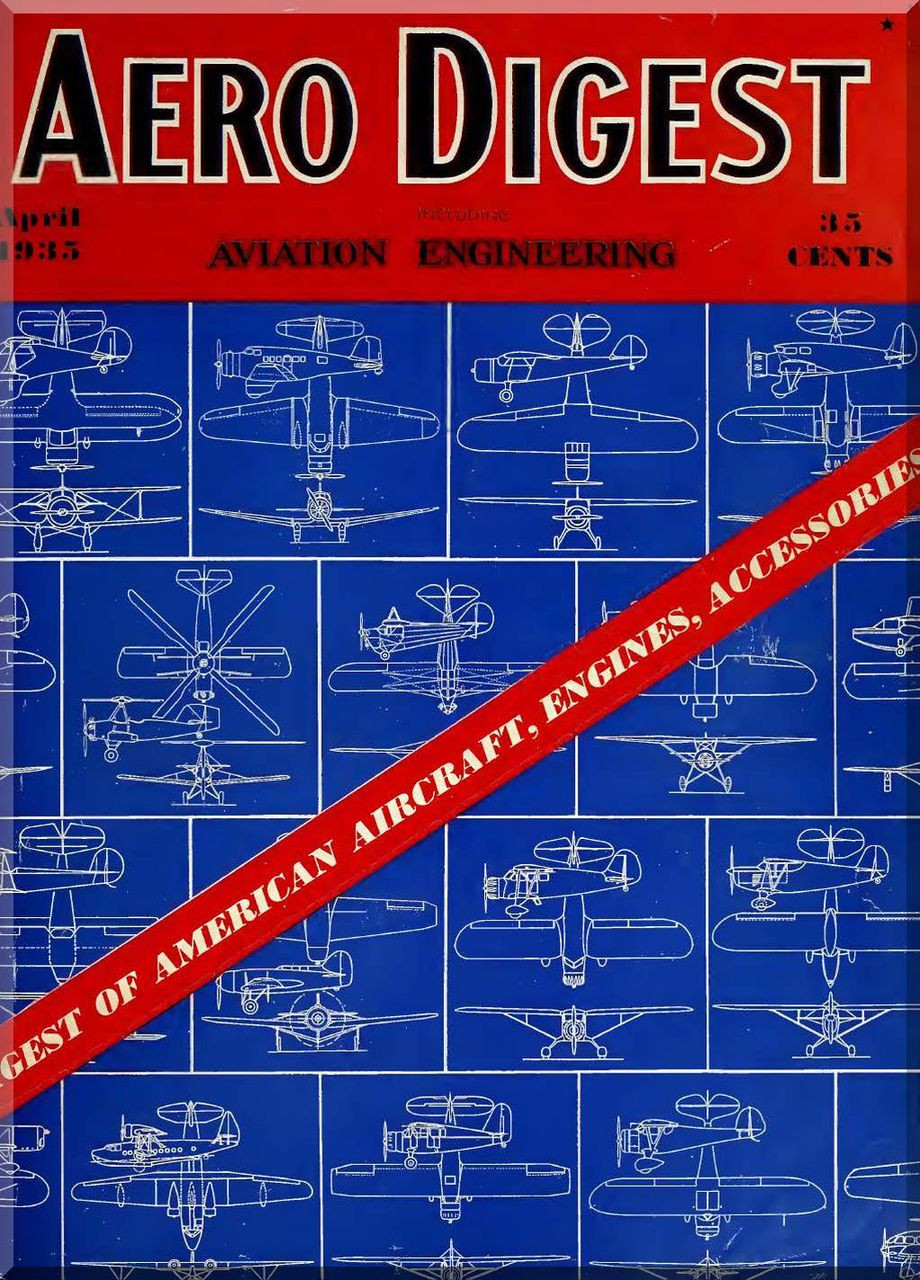 Aero Digest Aircraft Aviation Magazines April 1935 - Aircraft Reports ...